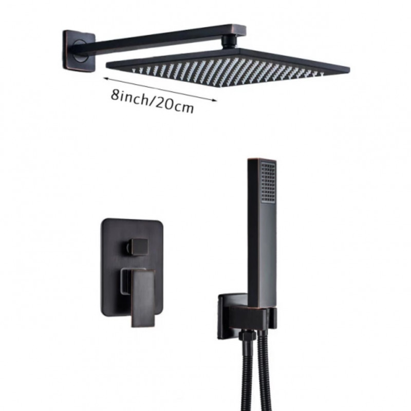 Set baterie dus, Blackswan, Tip M73.35, model negru antichizat ...